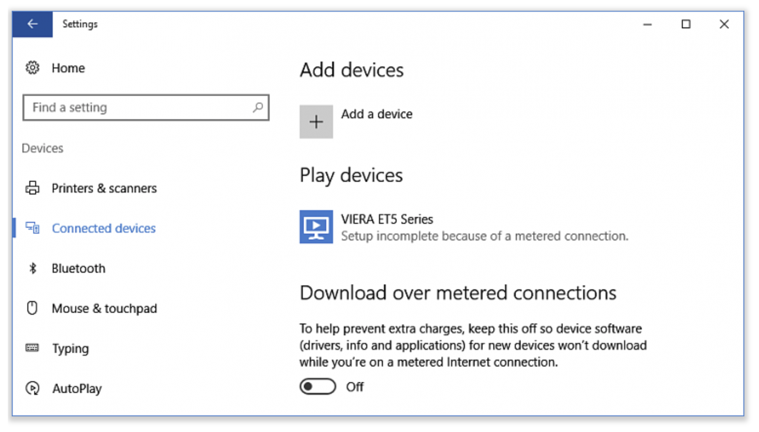 Setup Incomplete Because Of A Metered Connection - Freedom to Upload Now
